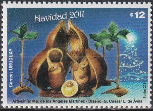 Почтовые марки Уругвай 2011г. "Рождество" Рождество MNH