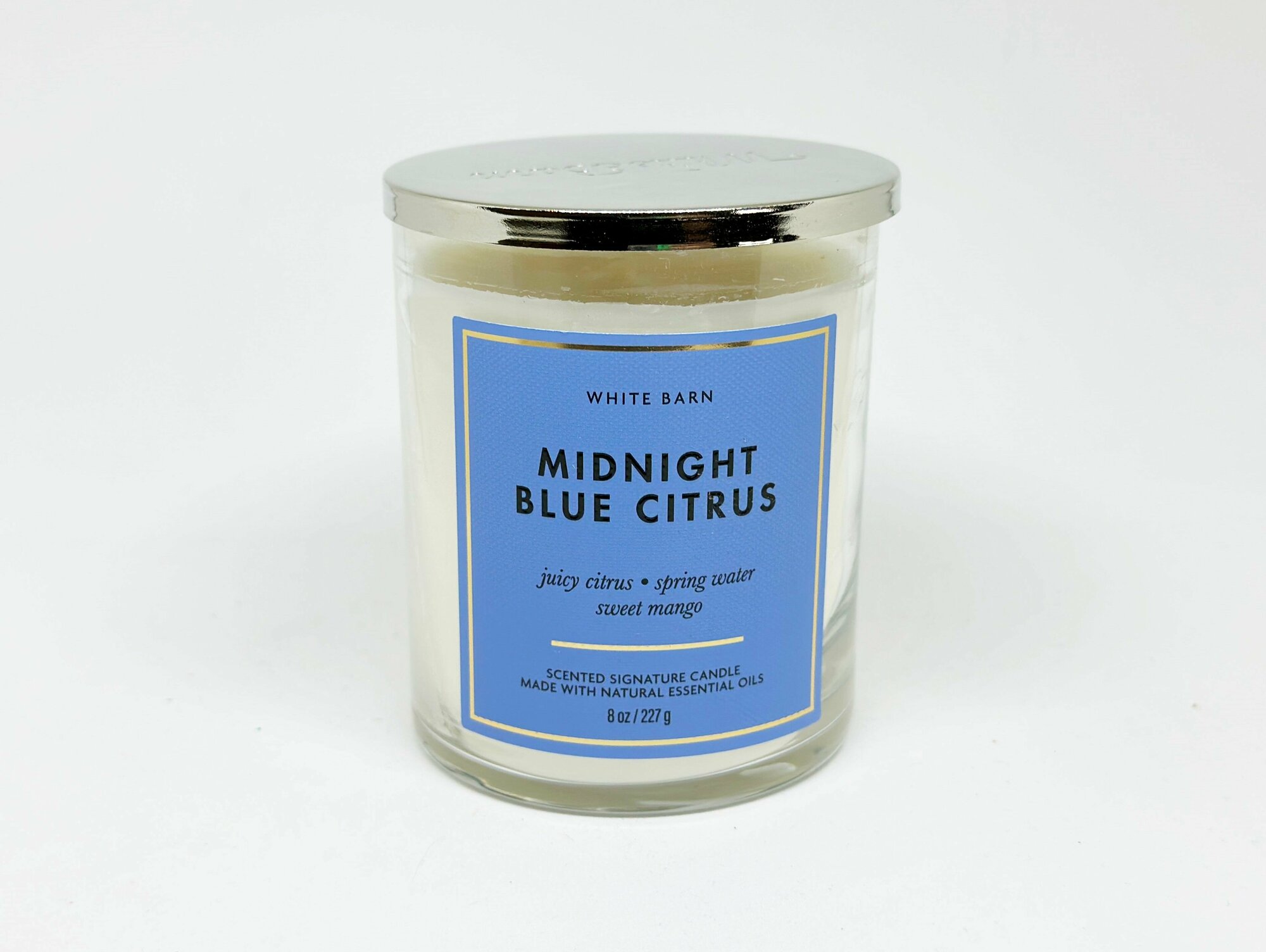 Bath And Body Works ароматическая свеча с 1 фитилем Midnight Blue Citrus (227грамм)