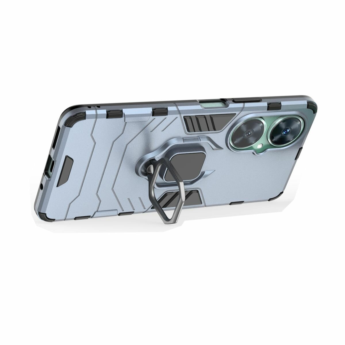 Противоударный чехол с кольцом Panther Case для Huawei Nova 11i (синий)