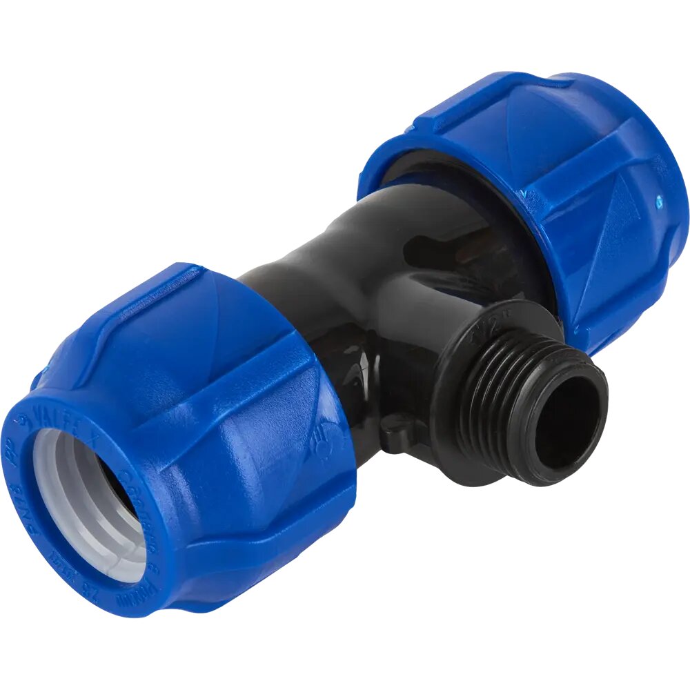 Тройник ПНД Valfex ø1/2"х25х25 мм наружная резьба