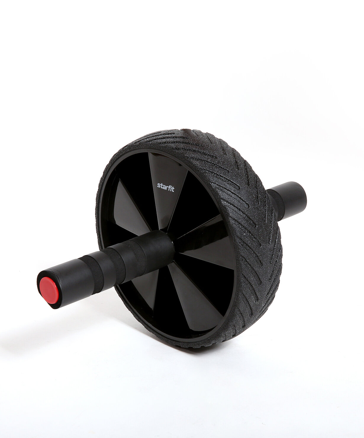 Ролик для пресса с мягким ходом Starfit Rl-104, черный/красный