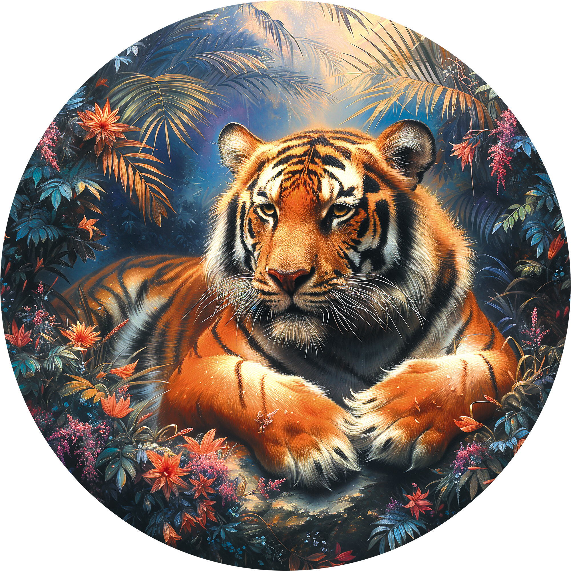 Деревянный пазл "Тигр" коллекции "Мир животных" / 30х30см, 216 деталей / Подарок для взрослых и детей