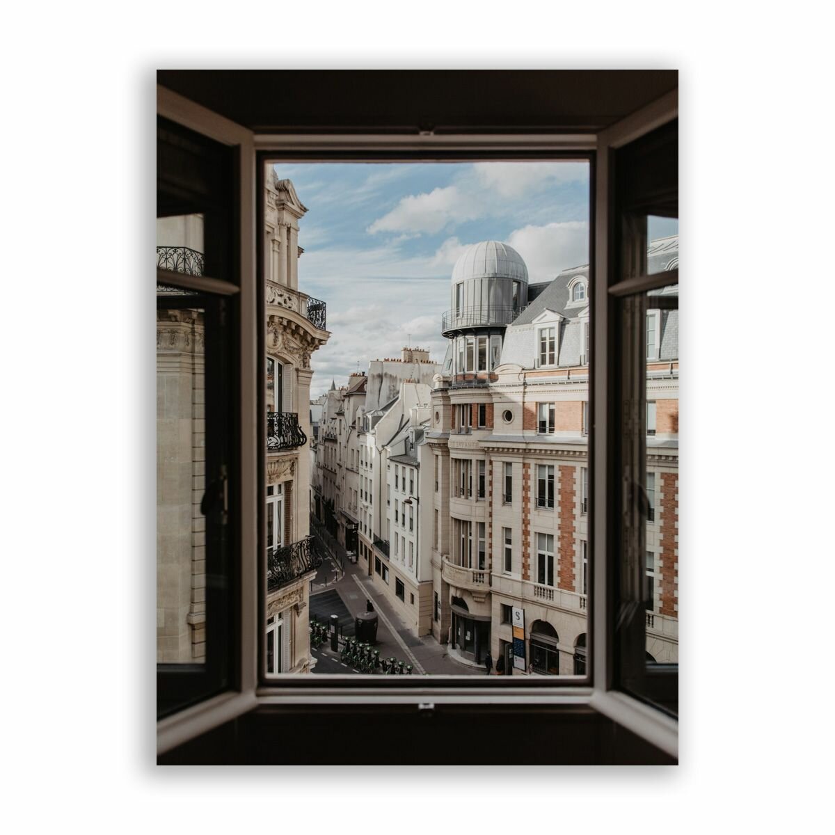 Постер, плакат на бумаге / Вид из окна / Размер 30 x 40 см