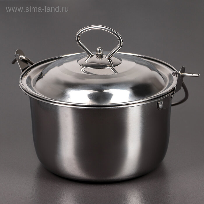 Котелок Походный, 1.7 л, 18×10 см, нержавеющая сталь, серебристый