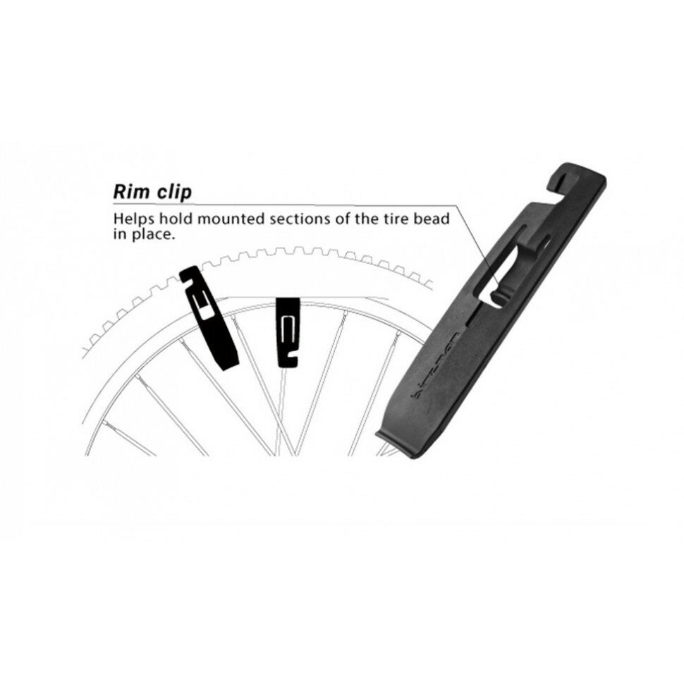 Монтажки Birzman Tubeless Tire Lever Set 3 шт. (BM19-WG-K-SET) подходят для бескамерных покрышек велосипеда