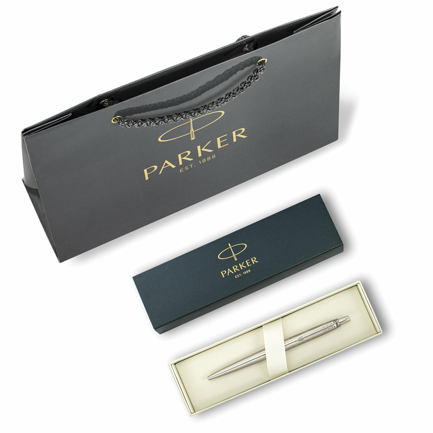 Ручка шариковая Parker Jotter Core Stainless Steel CT, пакет