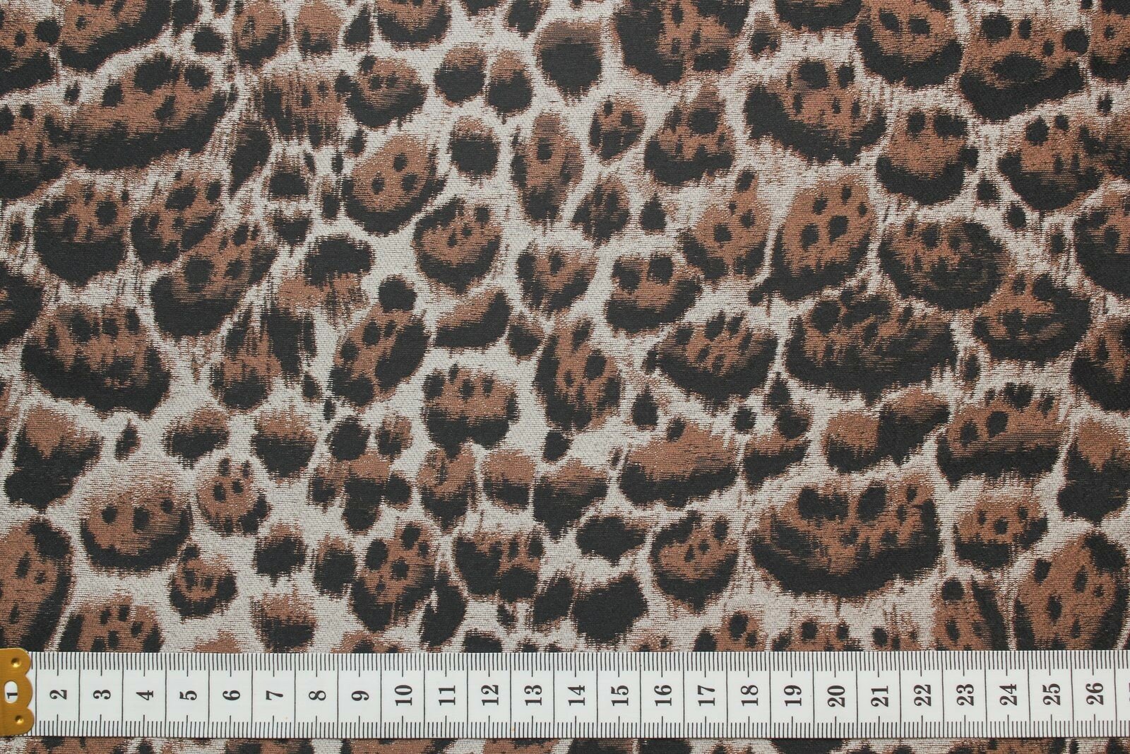 Ткань Жаккард для тренча R.Cavalli под леопарда чёрно-серо-коричневый 190 г/мп, 190 г/пм, ш146см, 0,5 м