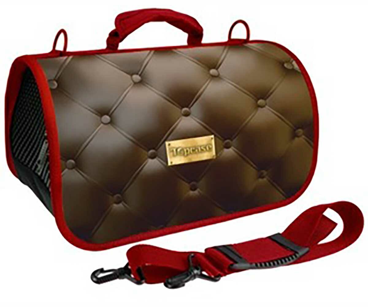 Сумка-переноска для кошек и собак мелких пород brava люкс 50*25*28см zd-3-5-322-3