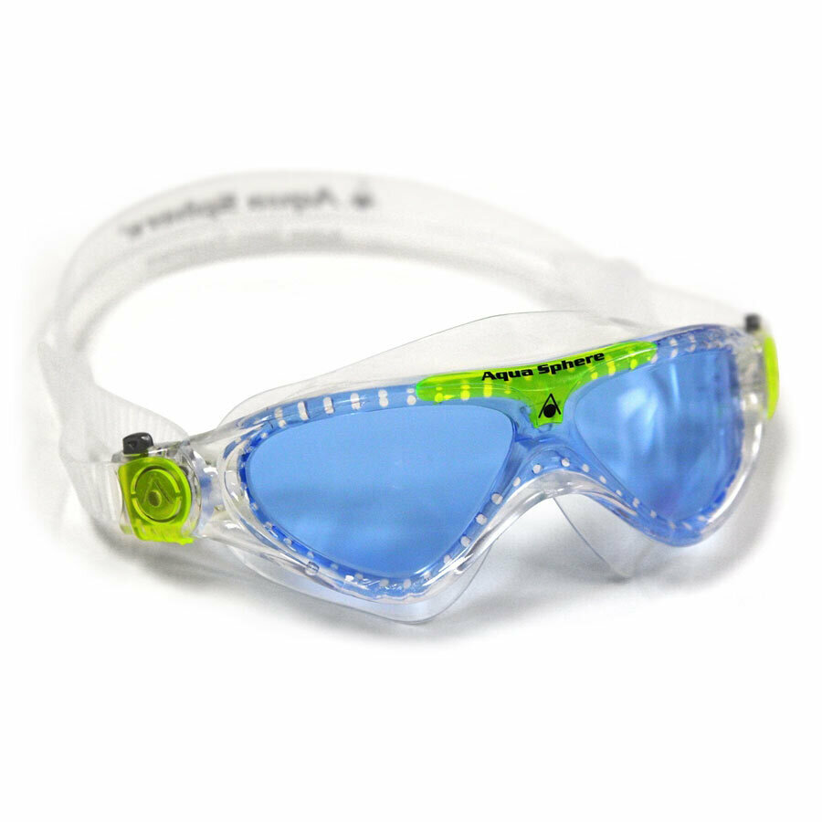 Aquasphere Очки для плавания Vista Junior голубые линзы, clear/lime