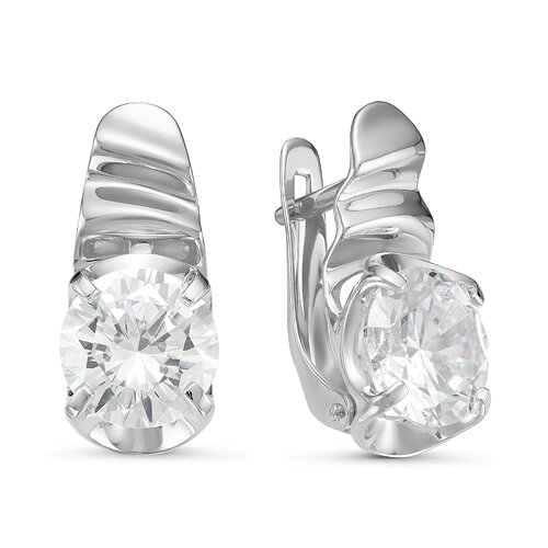 Серьги, серебро, 925 проба, фианит
