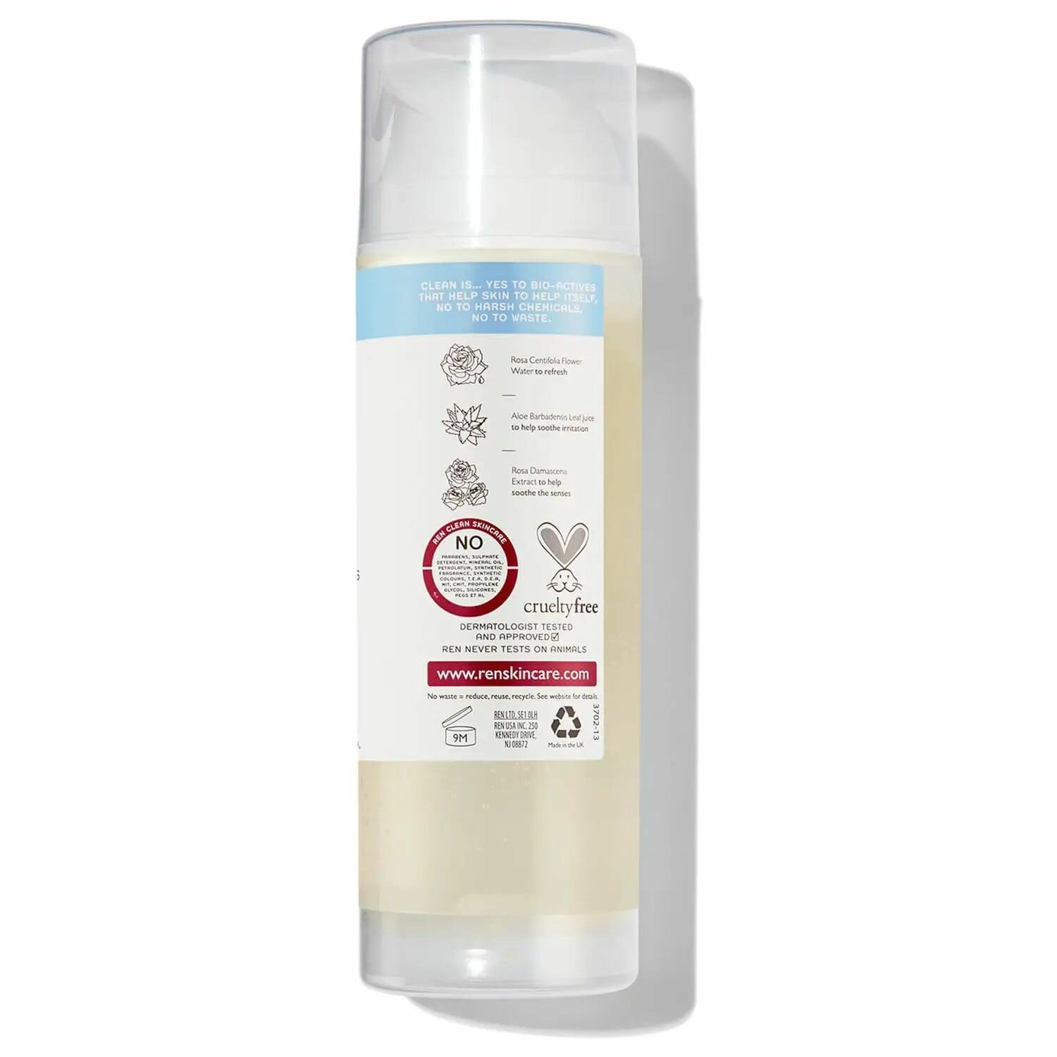 Очищающий гель REN "Rosa Centifolia", для всех типов кожи, без парабенов, 150мл