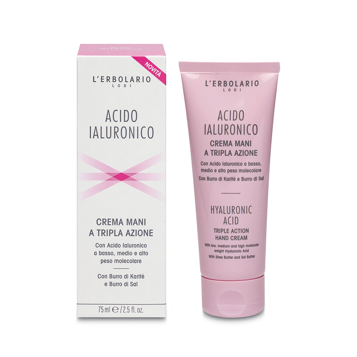 L'ERBOLARIO Крем для рук увлажняющий с гиалуроновой кислотой Hyaluronic Acid Triple Action Hand Cream, 75мл