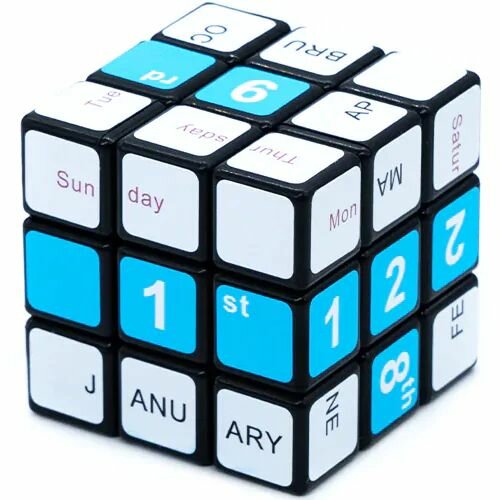 Головоломка / Calvin's Puzzle Calendar Cube v2 Черный/ Кубик Рубика