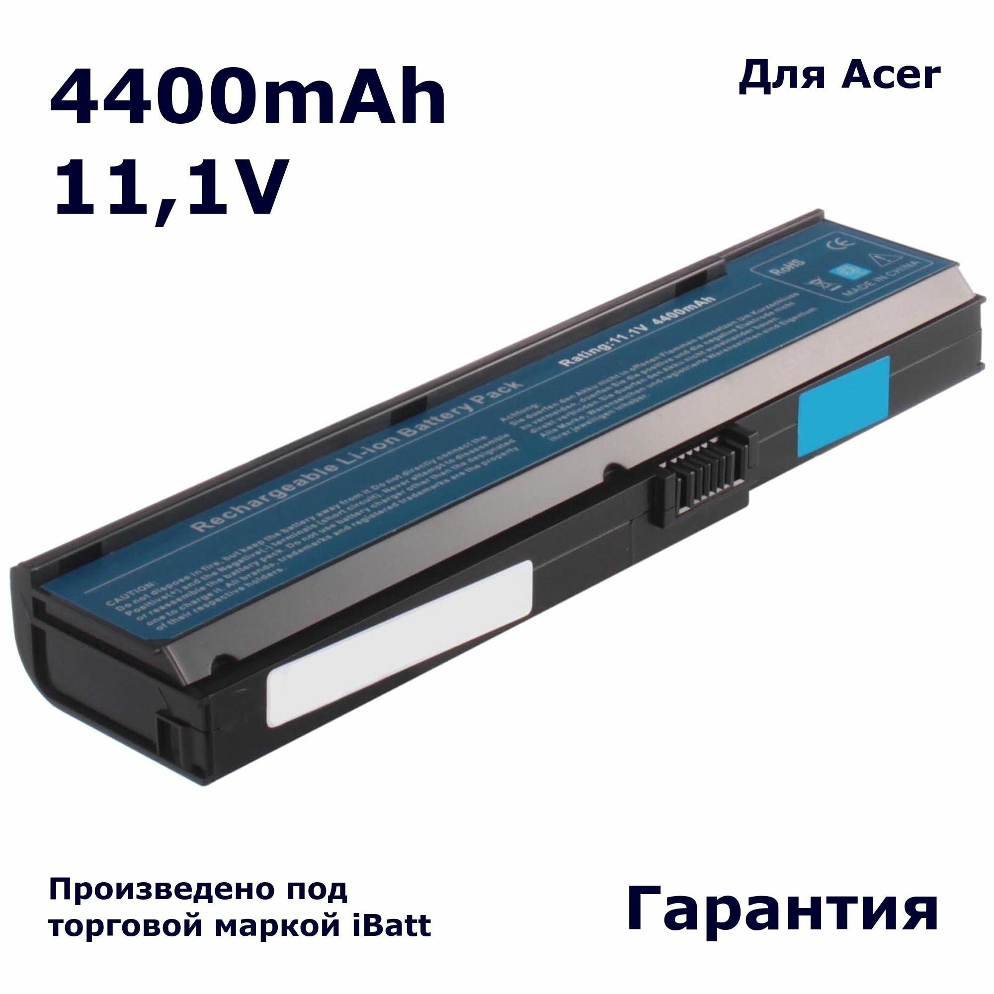 Аккумулятор iBatt 4400mAh для ноутбука Acer CGR-B/6H5, BATEFL50L6C40