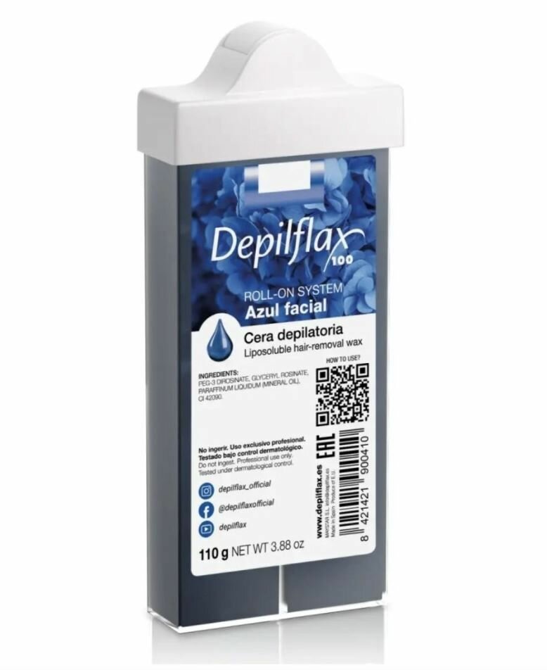 Depilflax Воск в картриджах Азуленовый узкий ролик 110г.