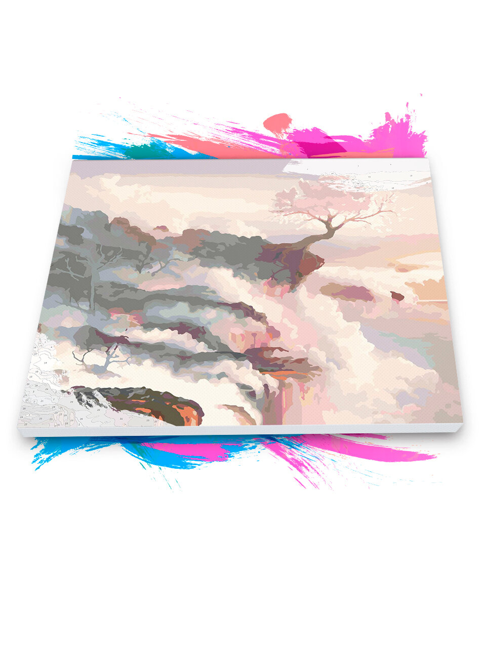 Картина по номерам на холсте Сакура над обрывом, 40 х 50 см