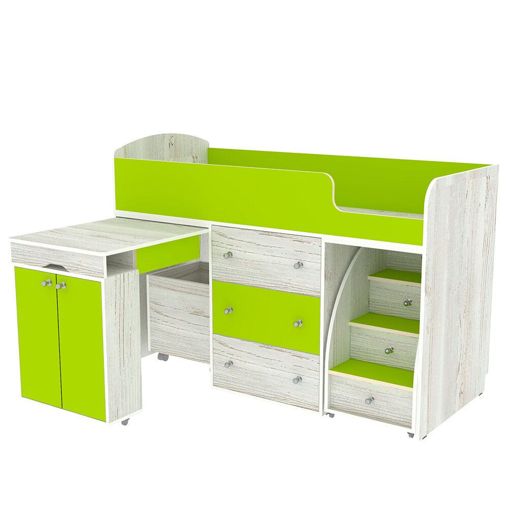 Кровать чердак Малыш Винтерберг Лайм