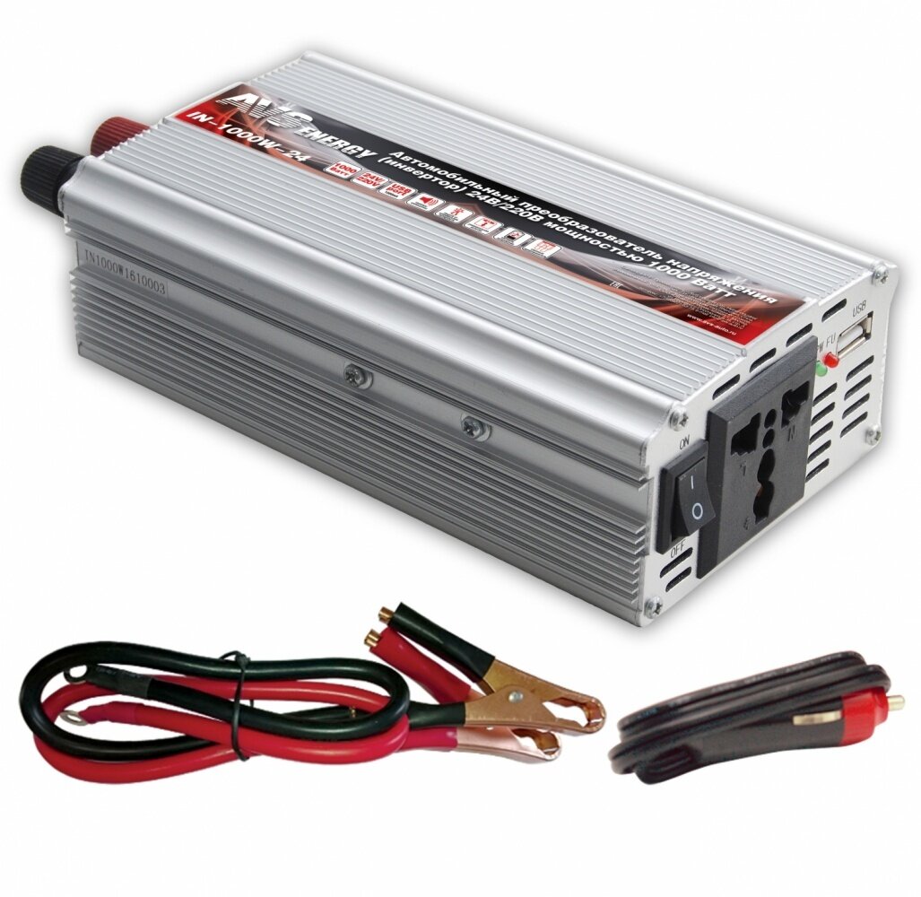 AVS A07074S Автомобильный инвертор 24/220V AVS IN-1000W-24