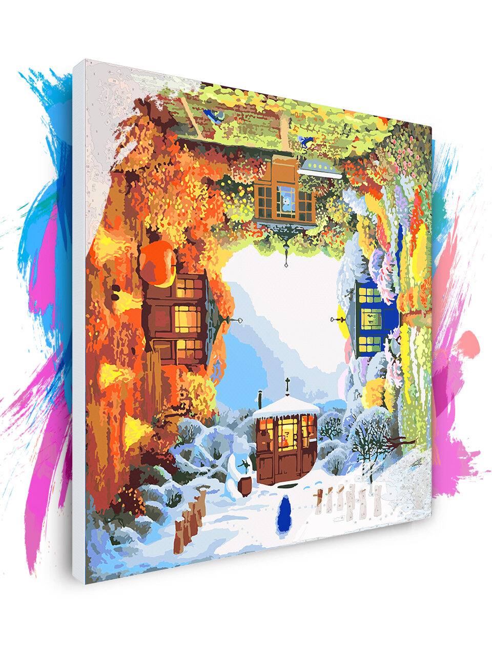 Картина по номерам на холсте Времена года, 70 х 70 см