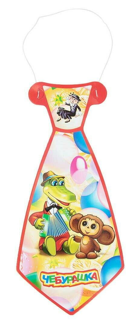 Карнавальные галстуки Веселый праздник "Чебурашка", картон, на резинке, 6 шт
