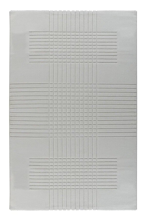 Ковер турецкий на пол в спальню в гостиную 100х140 см белый современный ворс 17 мм шегги 282771 ковренок