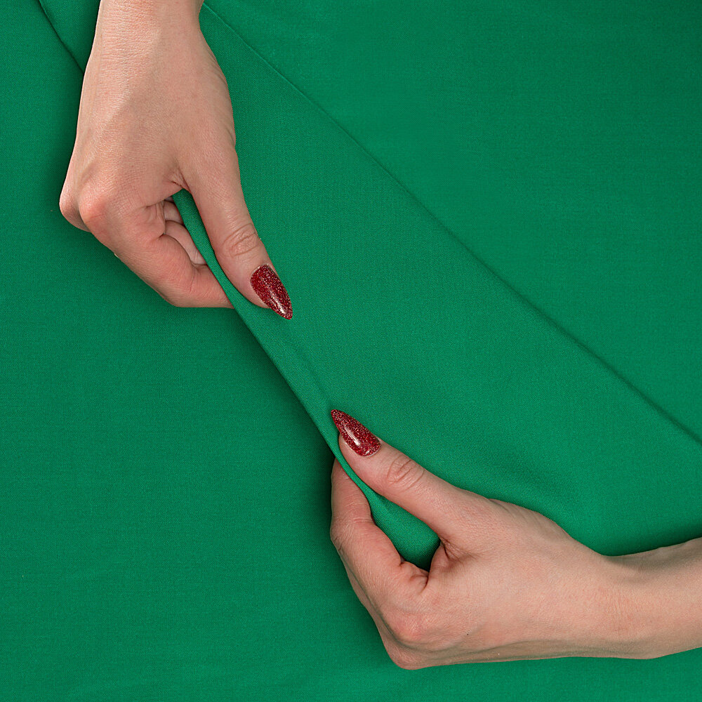 Ткань штапель CHARLIE COLOR 120гр/м2 цв. зеленый без рисунка (2920-12)