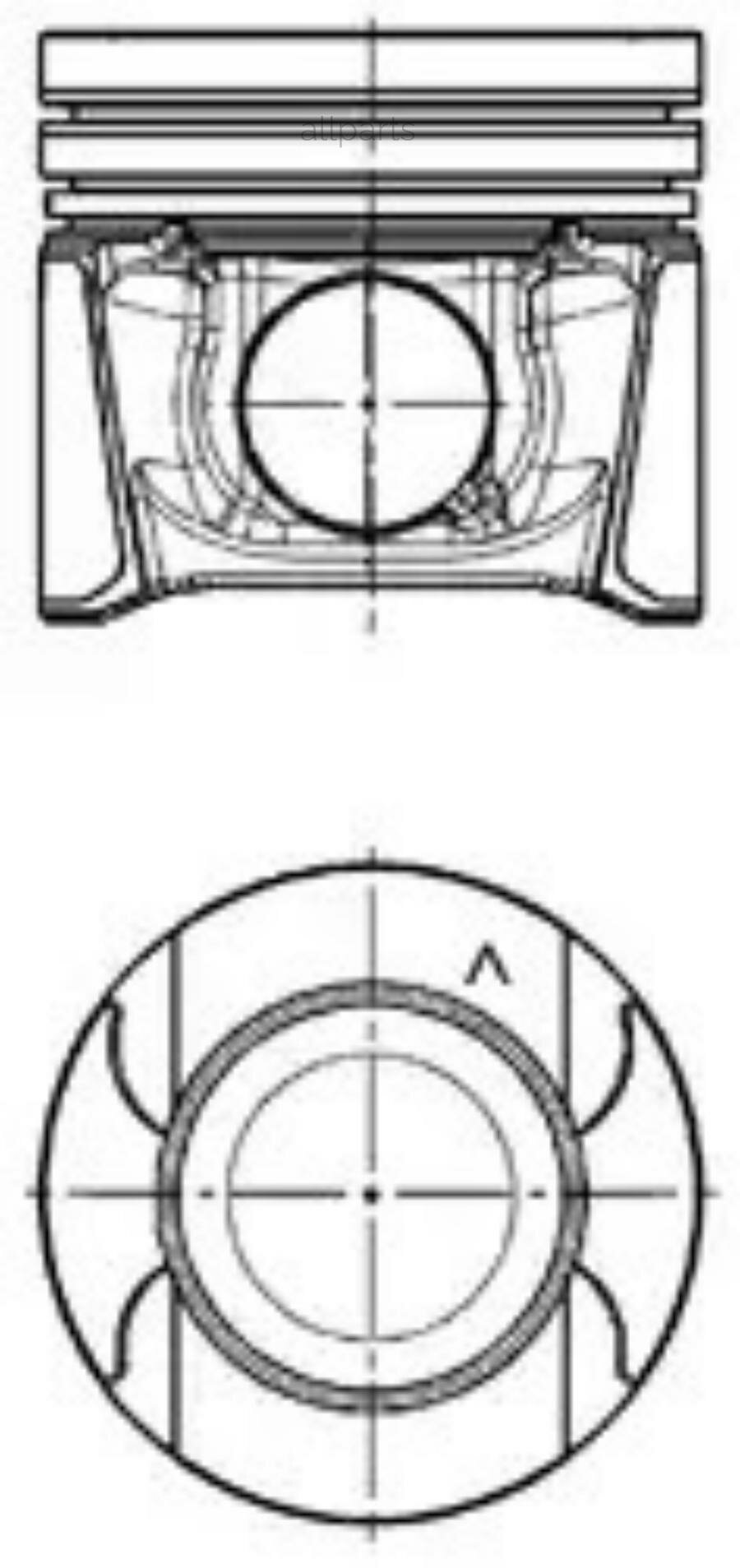 KOLBENSCHMIDT 97504620 Поршень ДВС RENAULT: 2.3dCi M9T=85 2.5x2x2 +0.5 10>