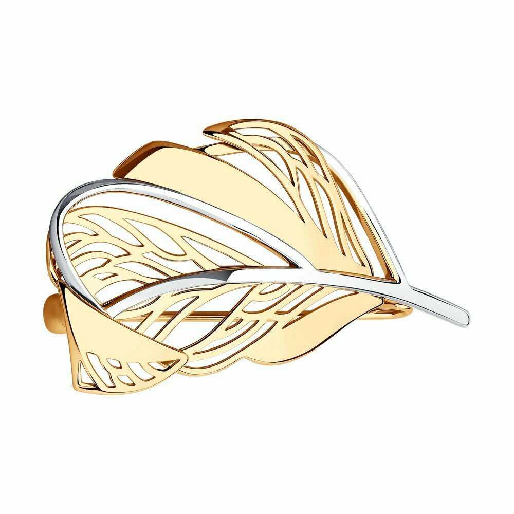 Брошь, красное золото, 585 проба