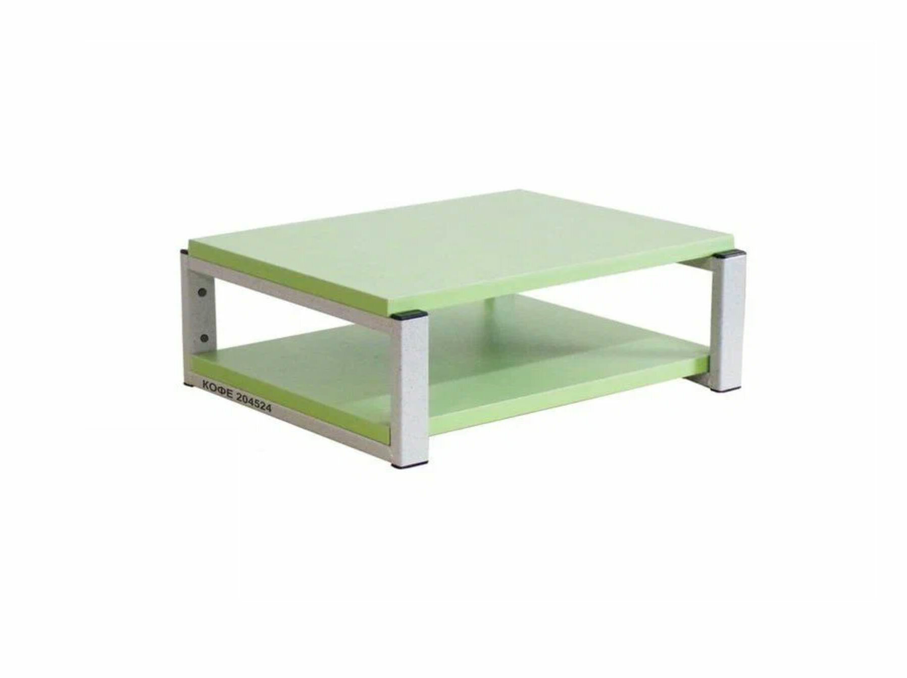 Полка для кофемашины GARROSS "SIBERIA 204524", две полки 30х40 см, высота 17 см, каркас серый, цвет полок салатовый