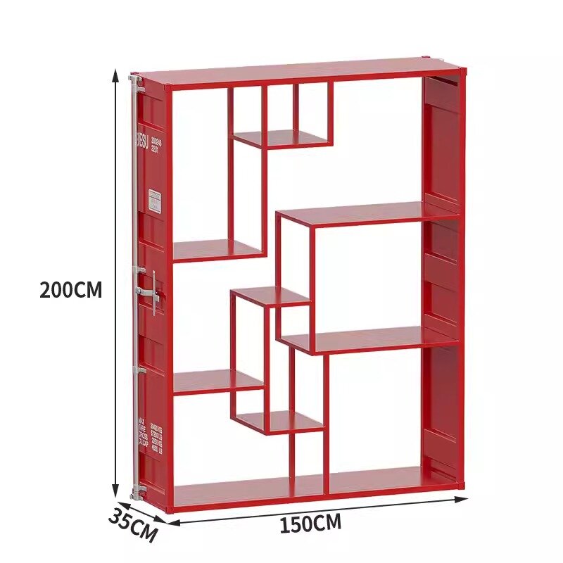 Стеллаж серии Industrial Furniture (Цвет красный / 150 см)