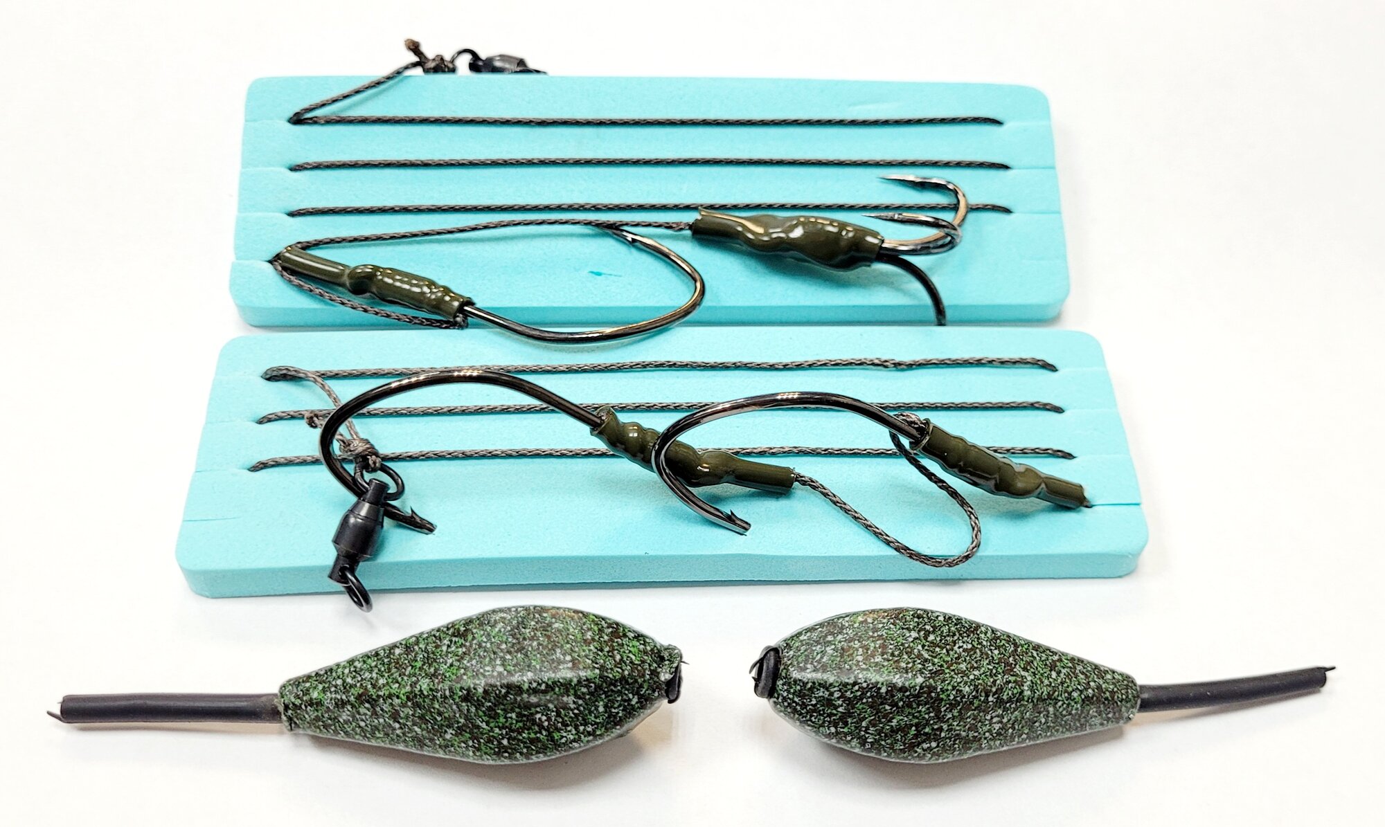 Монтаж для ловли сома, с тройником и одинарным крючком 4/0 комплект с грузами 90 грамм