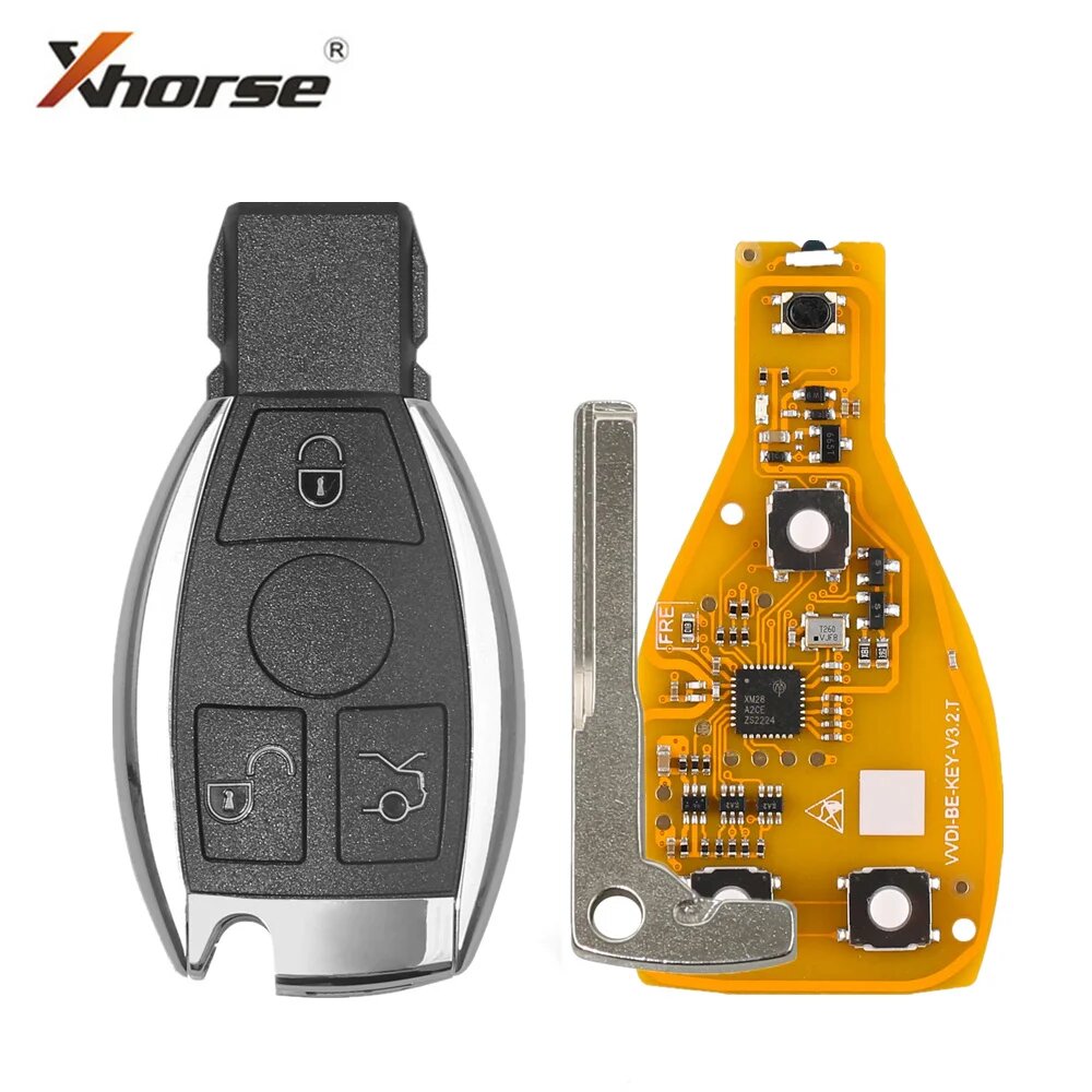 Xhorse VVDI BE Key Pro XNBZ01EN для Mercedes Benz V3.2 PCB чип удаленного 3 btn no token, 1pieces