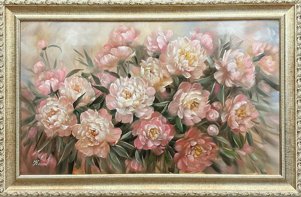 Картина маслом, цветы "Настроение лета"