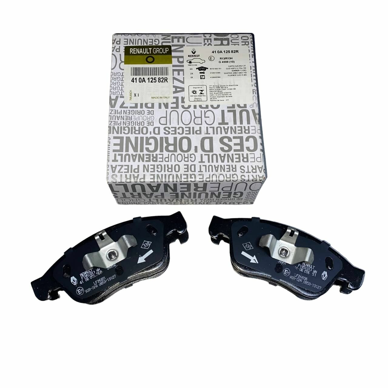 Тормозные колодки передние RENAULT 410A12582R CAPTUR/CLIO/DOKKER/DUSTER/FLUENCE