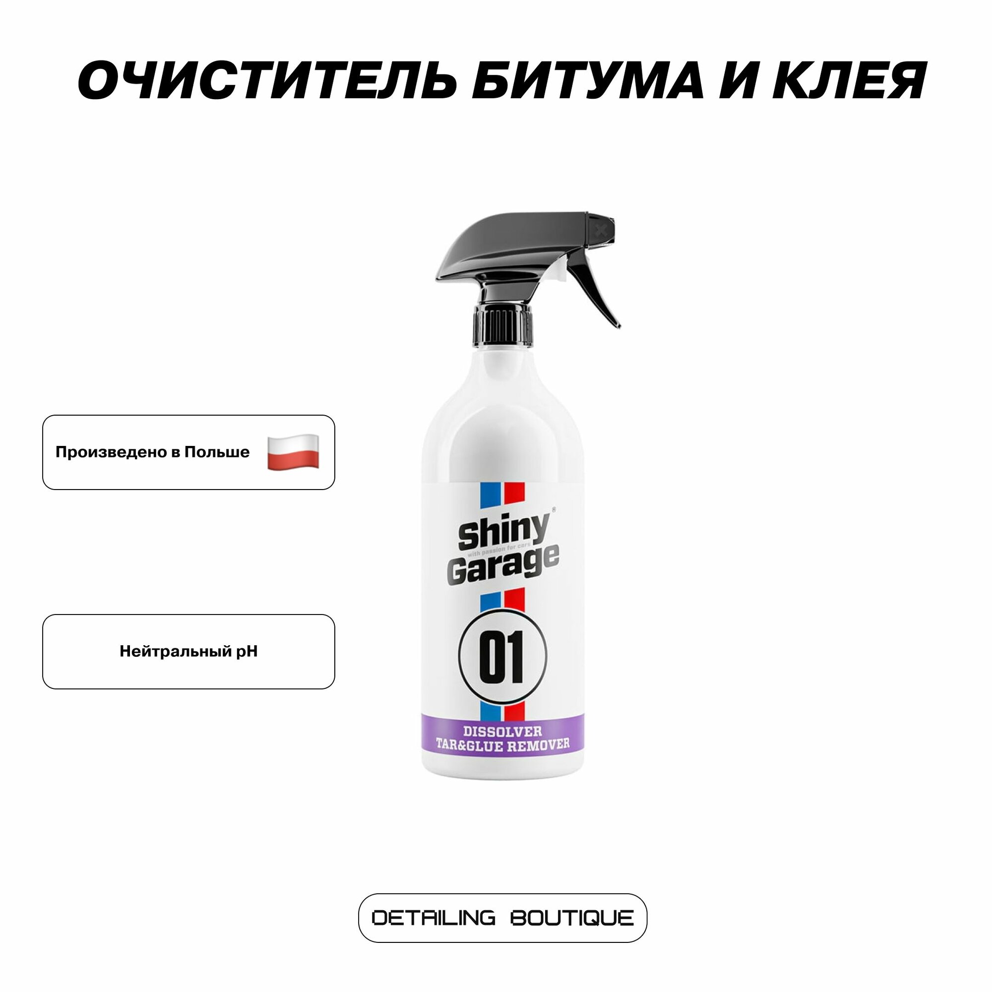 Очиститель битума и клея Shiny Garage Dissolver Tar and Glue Remover 1л
