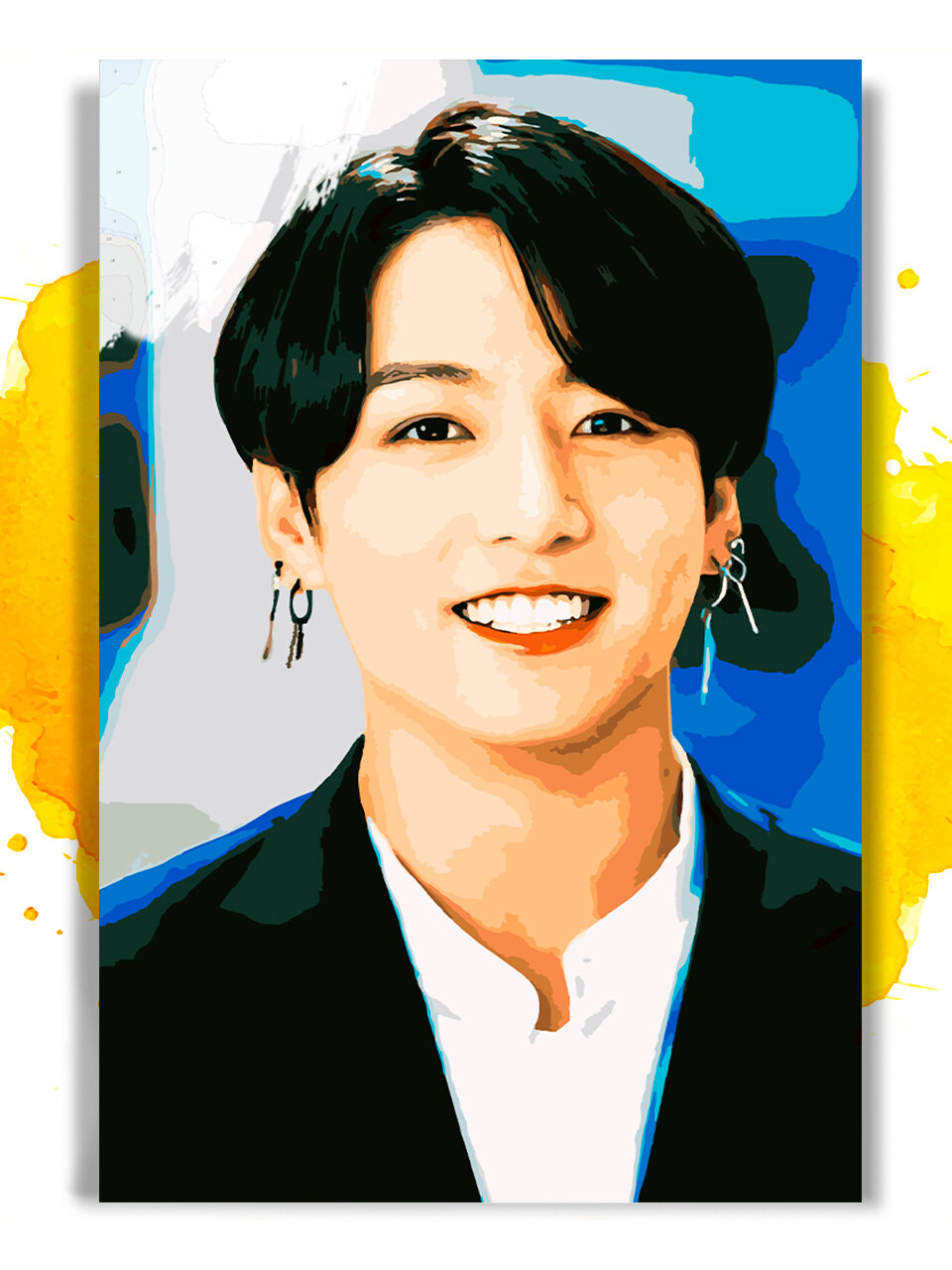 Картина по номерам на холсте BTS Чон Чонгук Улыбка, 40 х 60 см