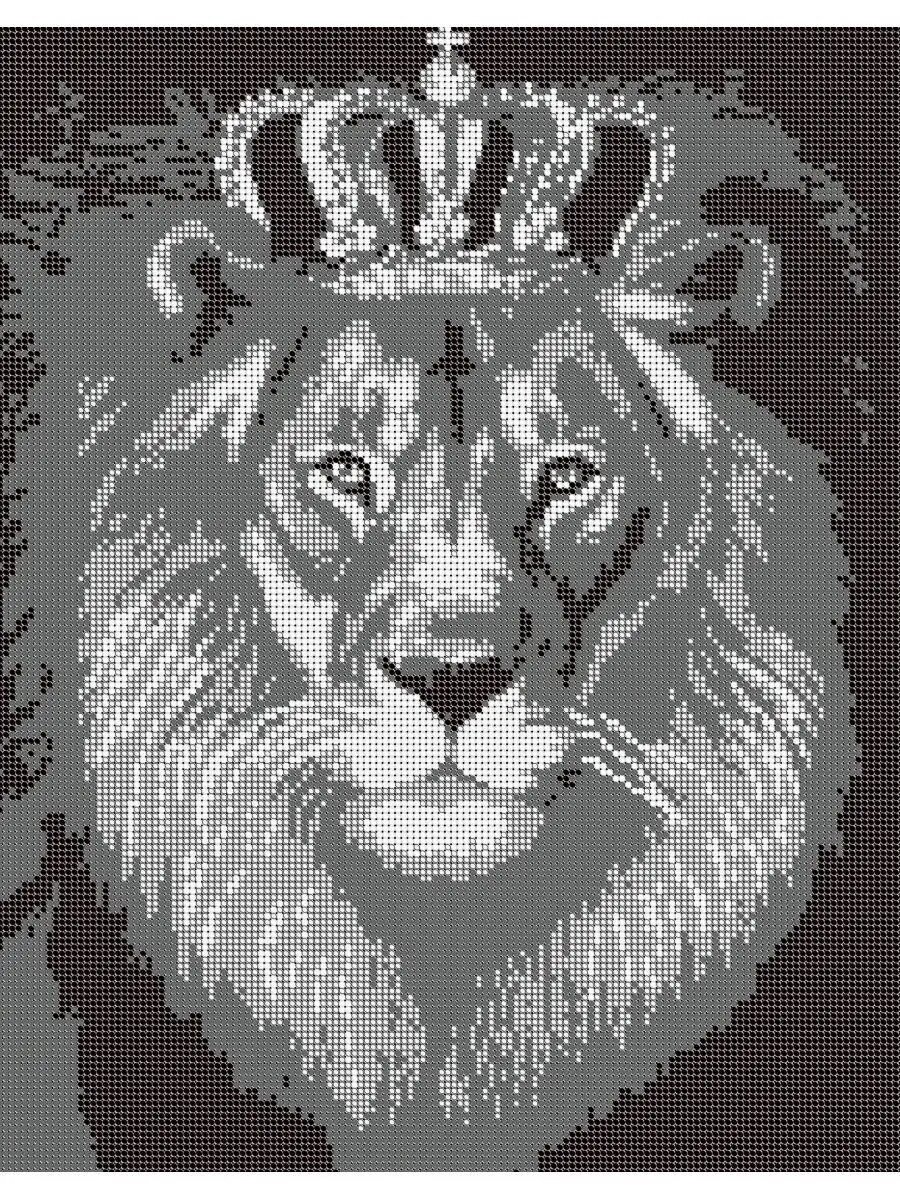 Вышивка бисером наборы картина Лев 30*38 см