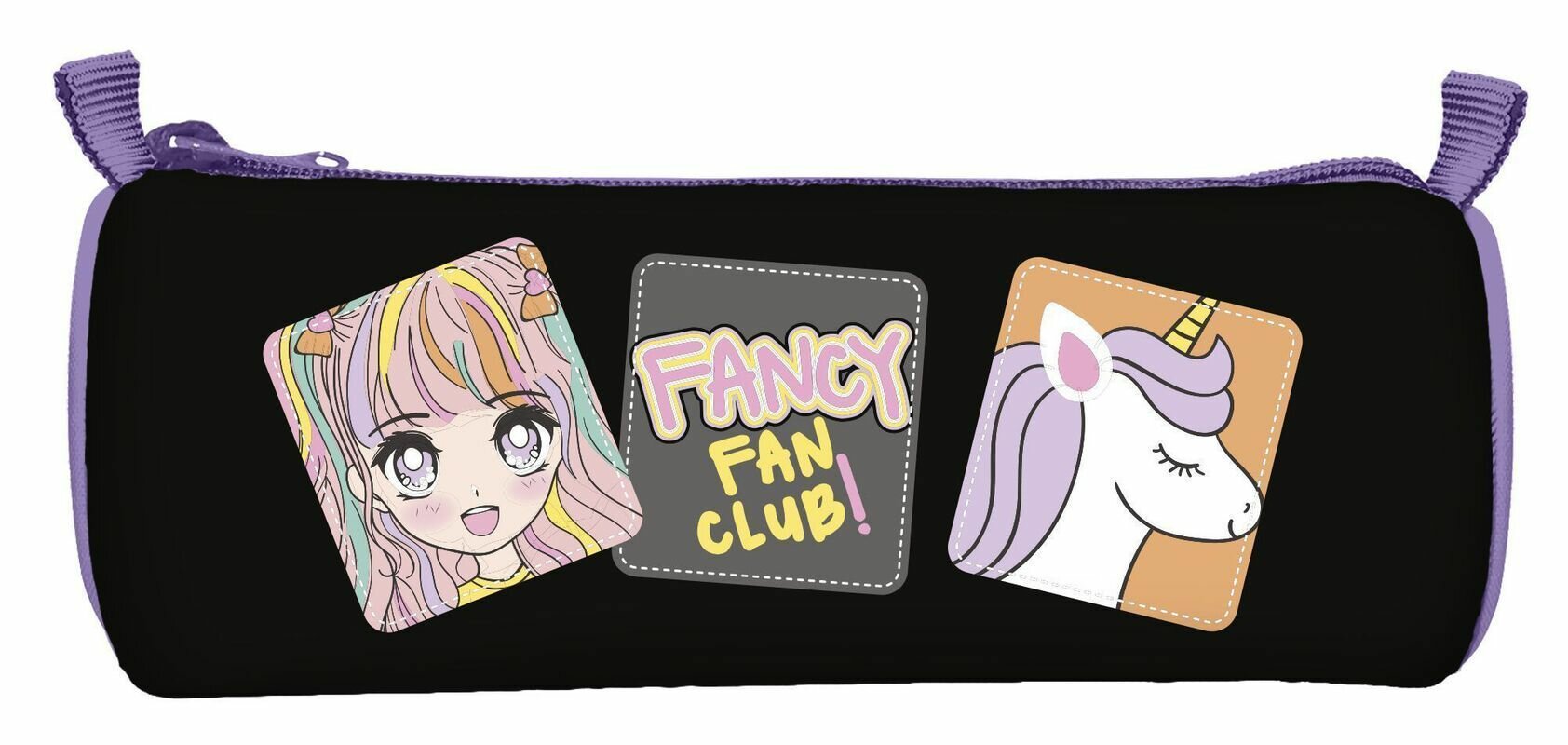 Пенал-тубус 1 отделение средний Schoolformat "Комикс аниме" черный