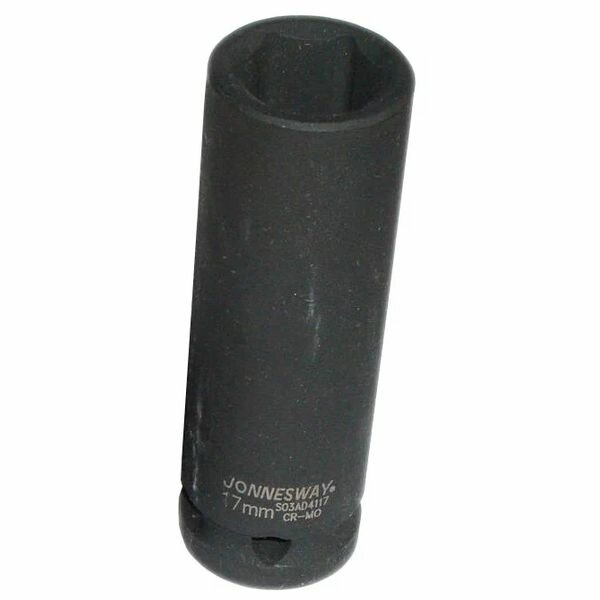 Головка ударная 17 мм 6-гранная 1/2" длинная Jonnesway S03AD4117