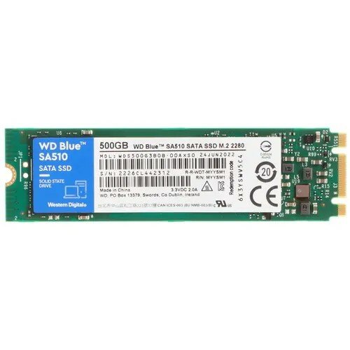 SSD диск SATA Western Digital SSD Blue SA510 500gb m2 Sata 560/510mbs WDS500G3B0B