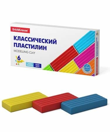 Пластилин 6цв 96гр. Erich Krause Basic