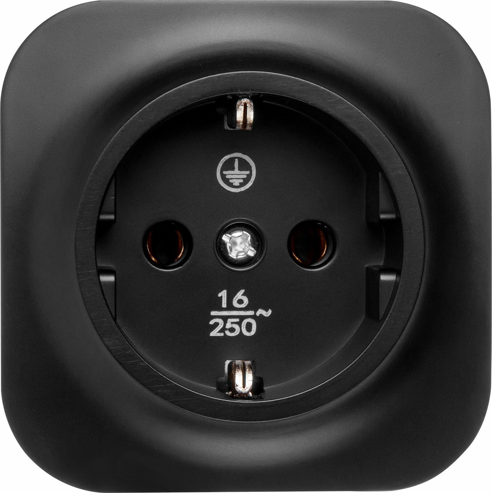 Розетка открытая с заземлением LEIDEN ELECTRIC Bailly черная (806014)