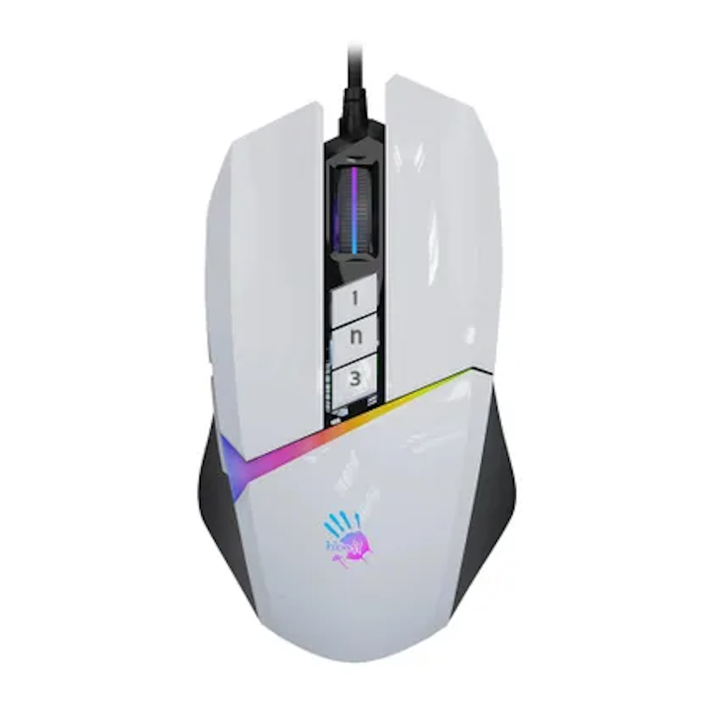 [Мышь] Мышь A4Tech Bloody W60 Max белый оптическая (10000dpi) USB (10but) (W60 MAX (PANDA WHITE))