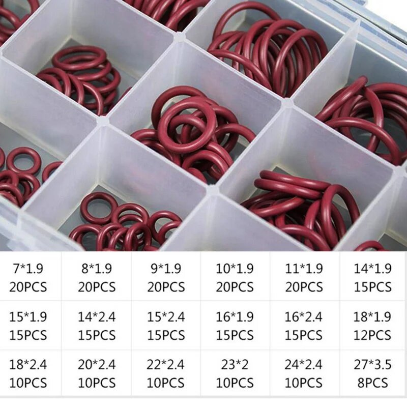 Набор уплотнительных колец Red 260pcs