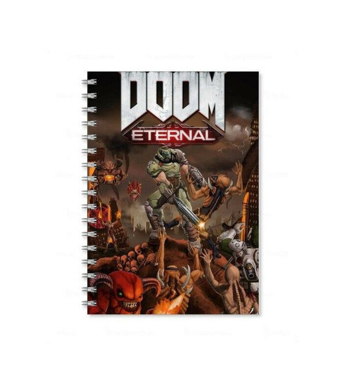 Тетрадь GOODbrelok формата А5, с принтом "Дум Doom" - 6