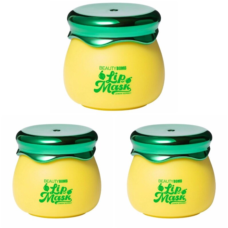 Маска для губ Beauty Bomb Plump тон 01 Lemon Sorbet, 5 мл, 3 шт