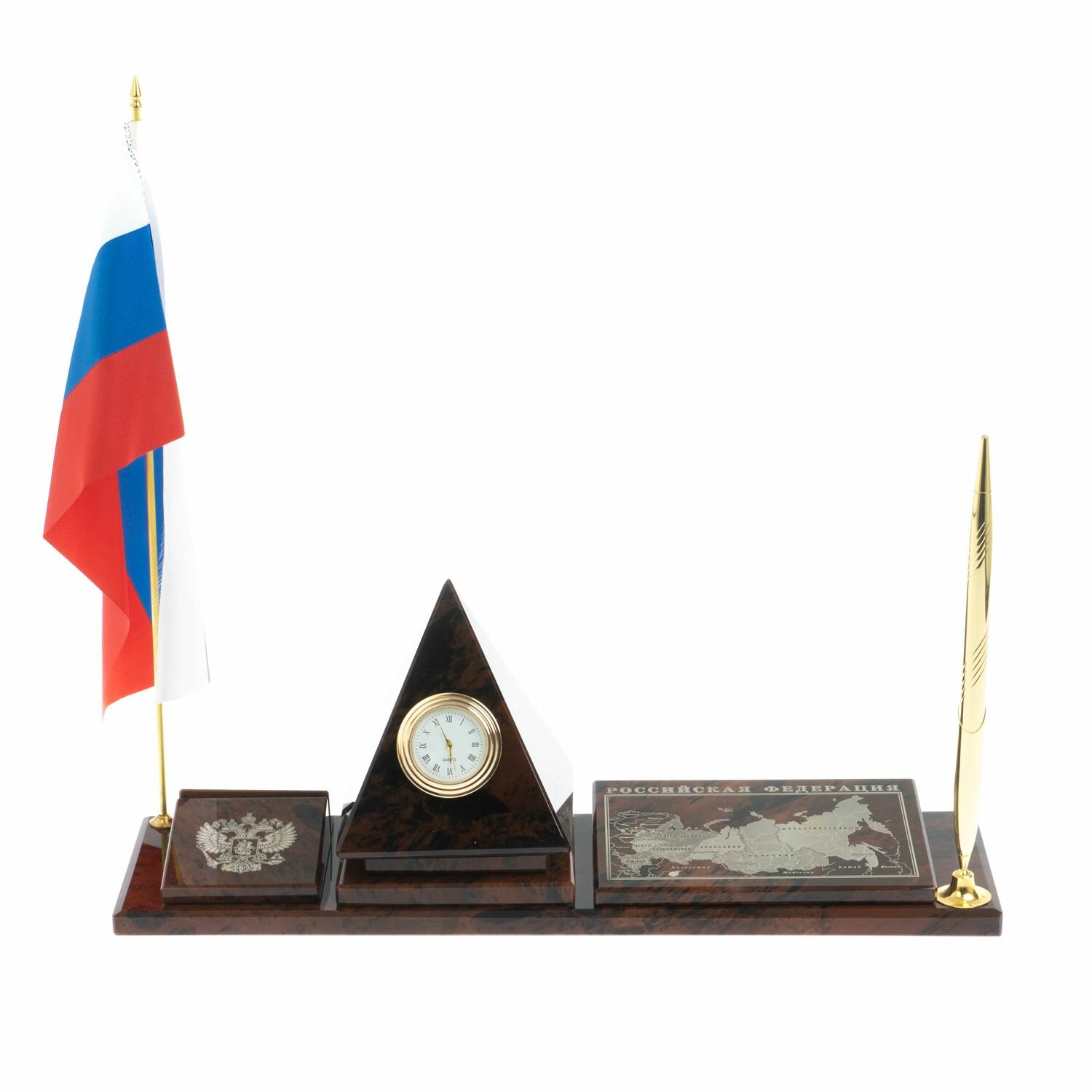 Мини-набор "Карта-пирамида" коричневый обсидиан 122377