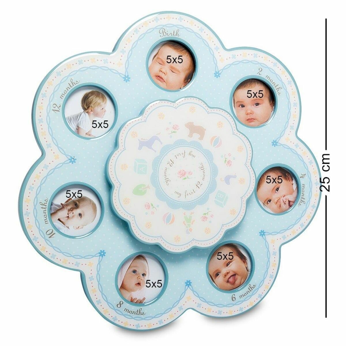 Музыкальная фоторамка Первые месяцы (на 7 фото: 5х5) A1887464