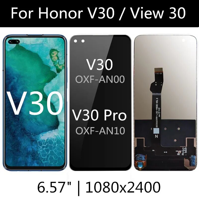 ЖК-дисплей с сенсорным экраном в сборе для Huawei, Honor V30 Pro, XF-AN00, OXF-AN10, View View30 Pro