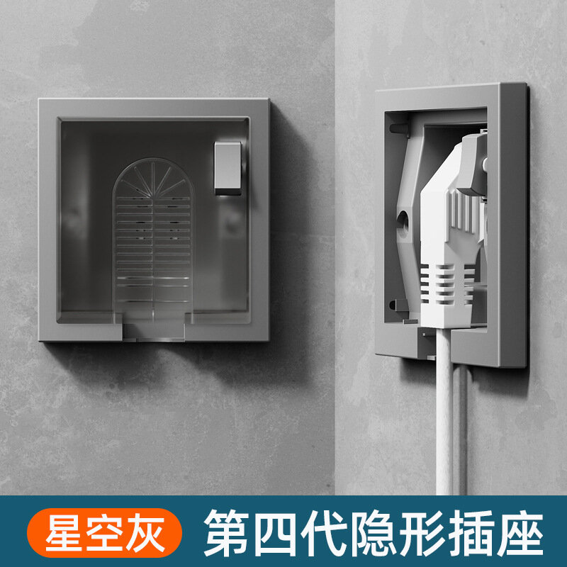 Скрытая розетка с пятью отверстиями Тип 86 Бытовая Встроенная розетка с пятью отверстиями Настенная Встроенная розетка